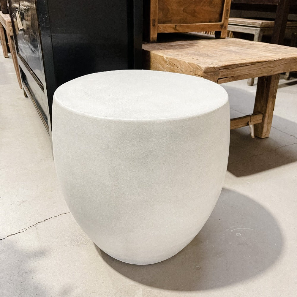 Smooth Grey Stool 450 x 450 x 450H – Brown & Home